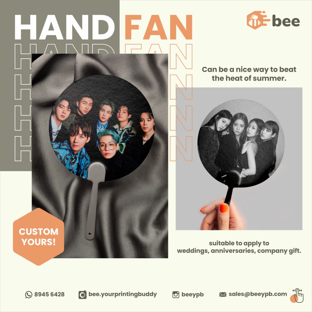 CUSTOM HAND FAN | PROMOTIONAL FAN | COMPANY GIFT, Hobbies & Toys ...
