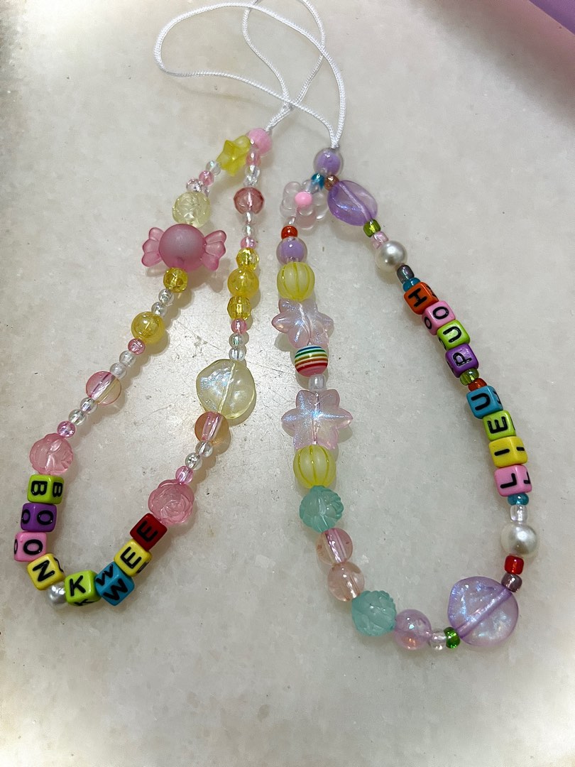 Custom made DIY phone sling keychain, Hobbies & Toys, Stationery ...