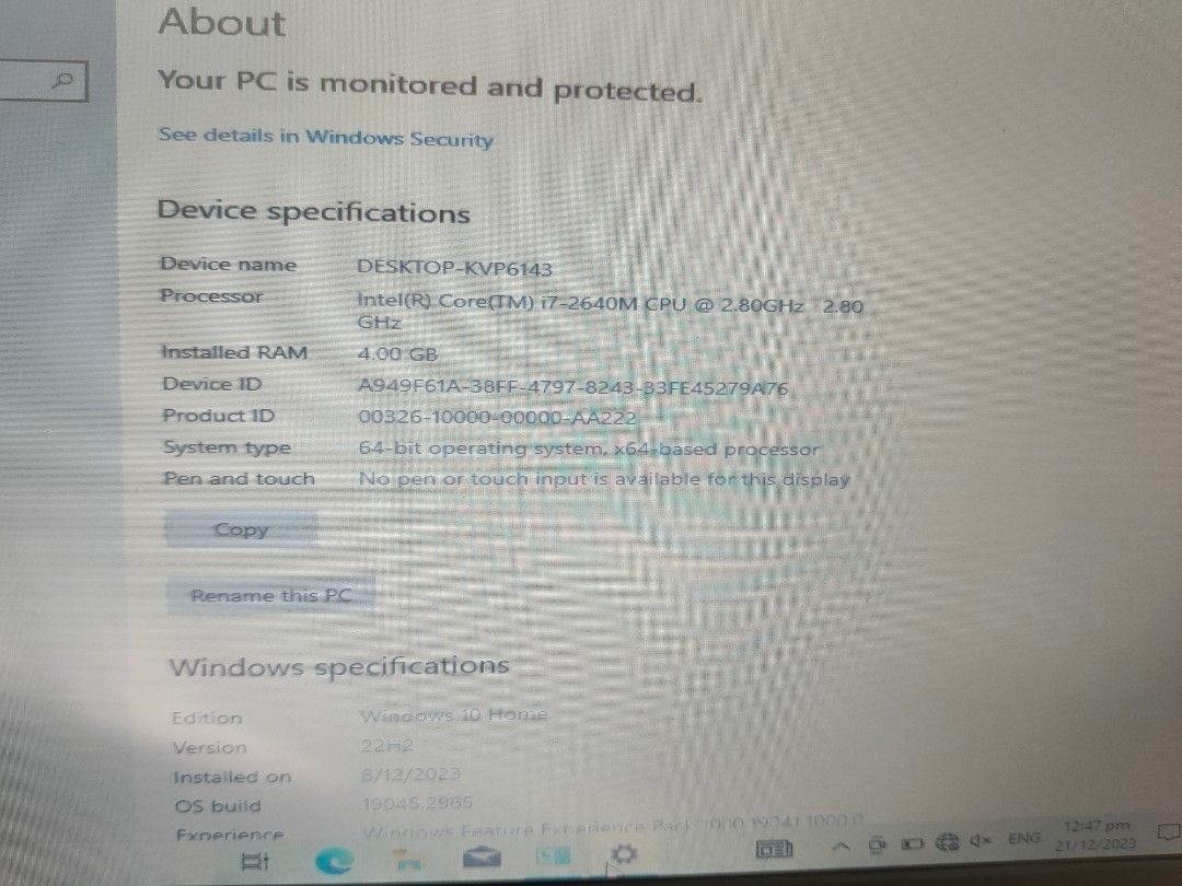 Dell Vostro i7 2nd Gen 4GB Ram 500gb HDD for sale @ $150 each (AAR 2176 ...
