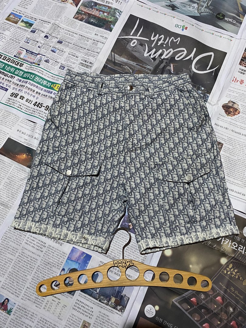 Christian Dior AOP Short cargo unisex, Men's Fashion, Bottoms, Shorts ...