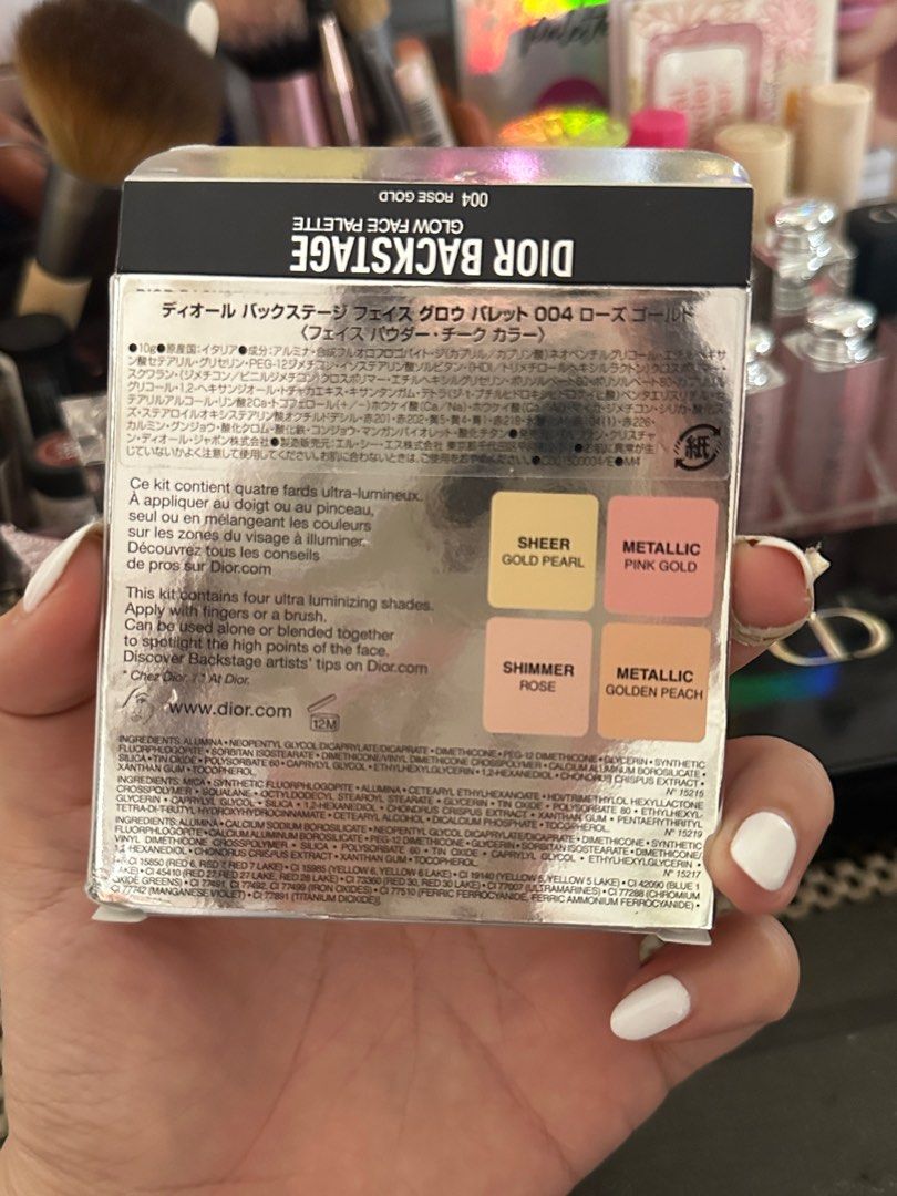 DIOR BACKSTAGE GLOW FACE PALETTE 004 ROSE GOLD, Beauty & Personal Care, Face, Makeup on Carousell