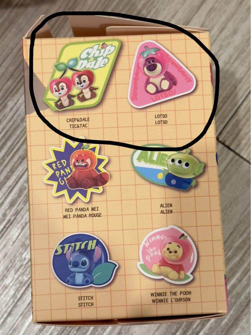 Miniso Disney 100th anniversary Fruit Theme Lotso / Chip&Dale, Hobbies ...