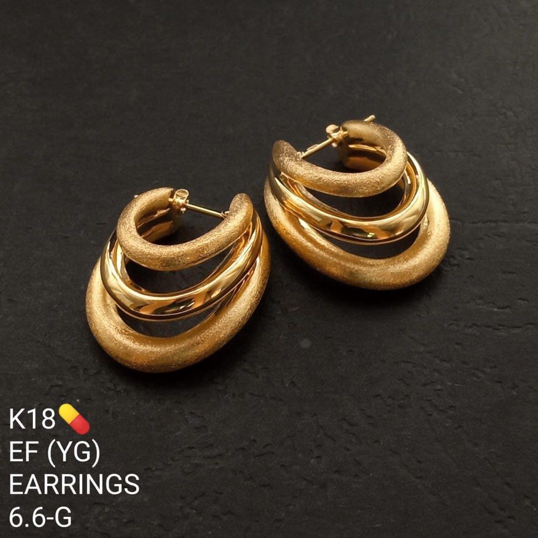 Double Triple English Lock Earrings, Women's Fashion, Jewelry ...