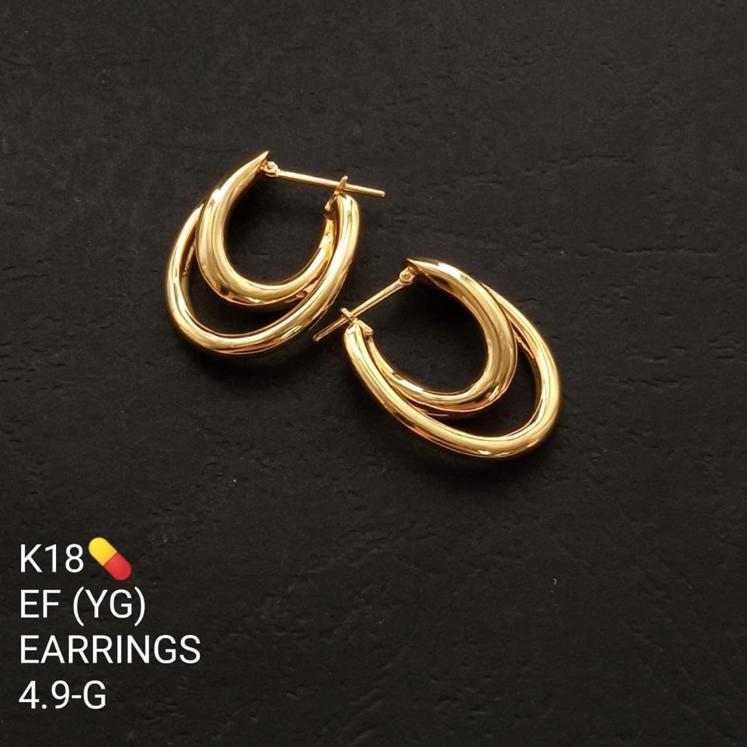 Double Triple English Lock Earrings, Women's Fashion, Jewelry ...