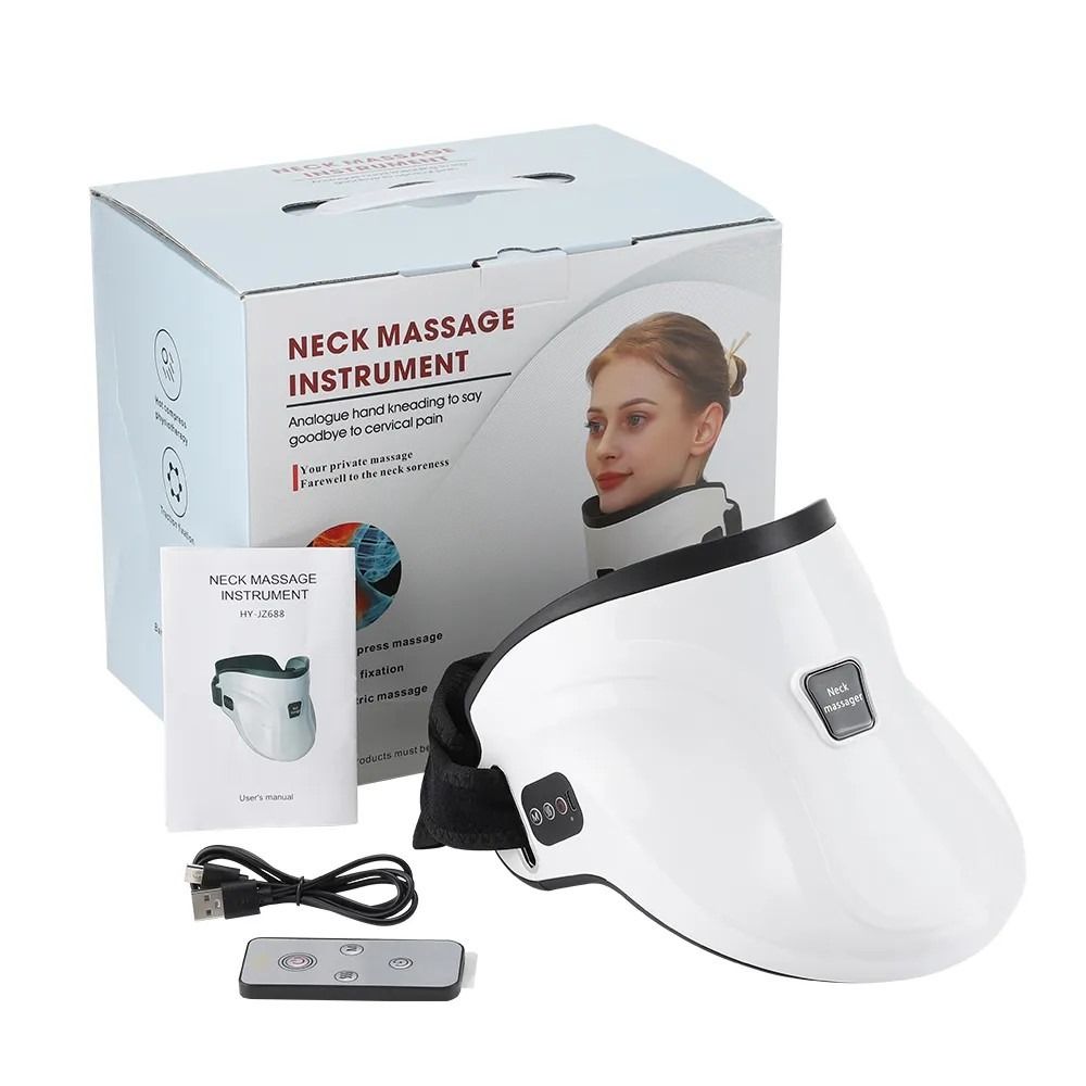 Electric Air Pressure Neck Traction Heating Chiropractic Pain Relief ...
