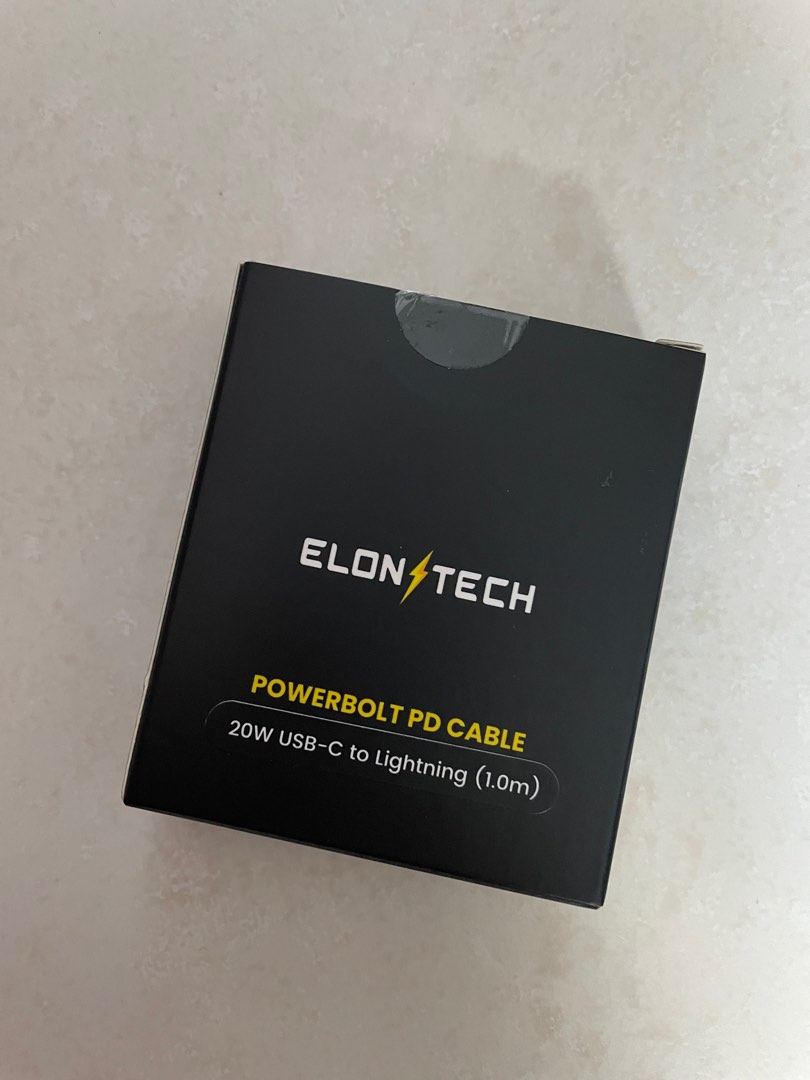 Elontech PowerBolt Apple Lightning Cable 20W (1M), Computers & Tech ...