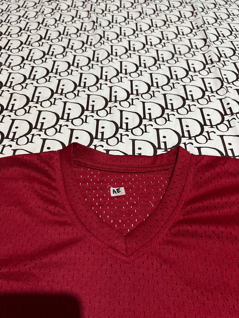 Essentials Fear of God Red Jersey, Luxury, Apparel on Carousell