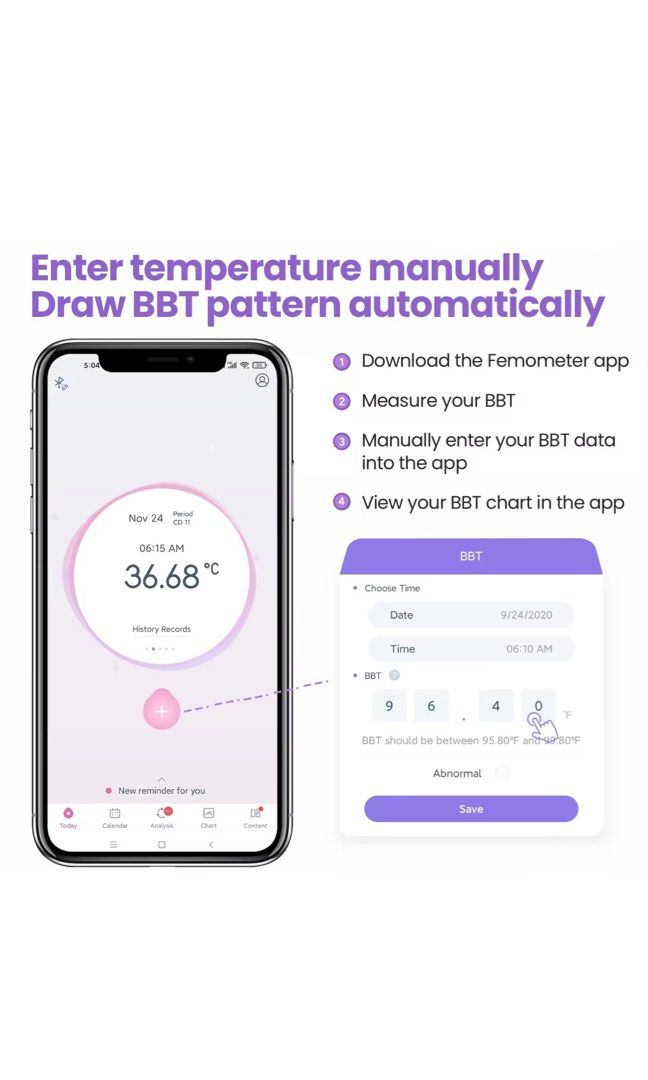 Free 5 Ovulation tests - Basal Thermometer for Ovulation Tracking 1 ...
