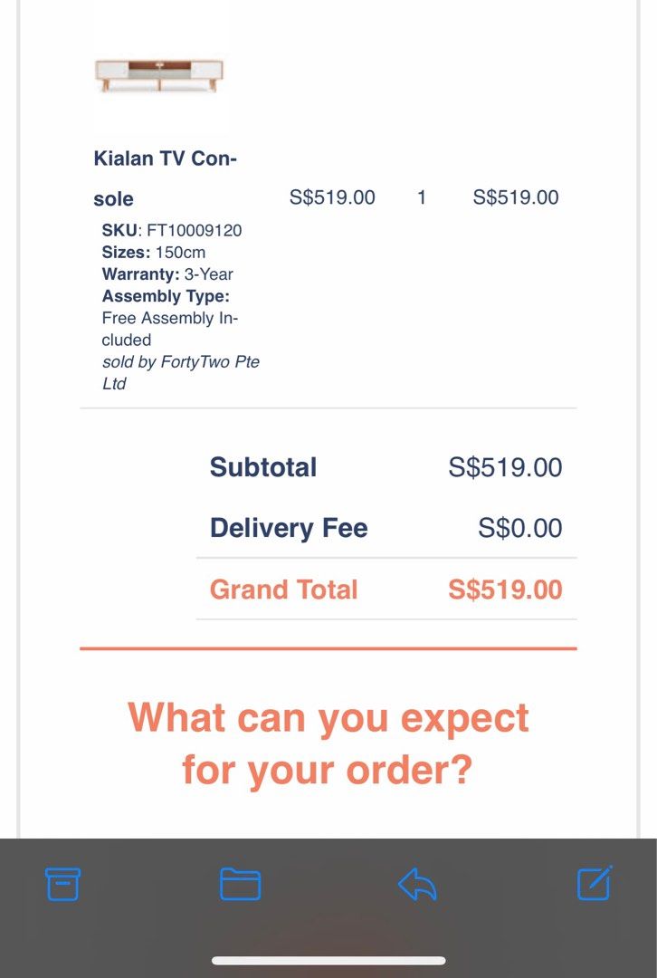 Fortytwo kialan tv console 150cm, Furniture & Home Living, Furniture ...