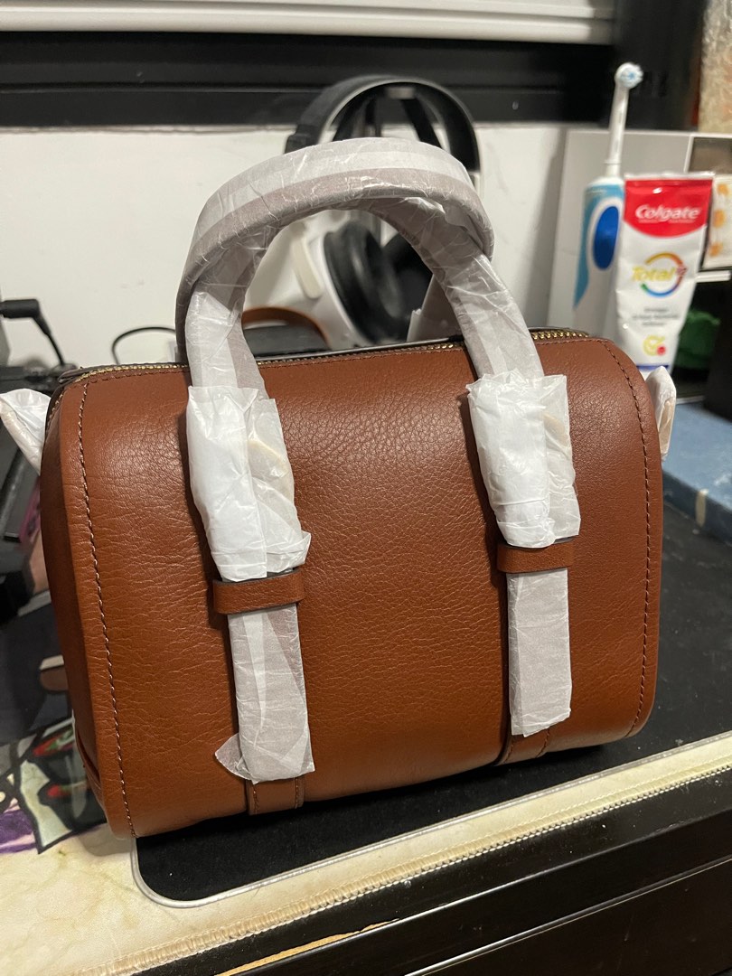 FOSSIL MINI SATCHEL BROWN COLOR (LEATHER), Women's Fashion, Bags ...
