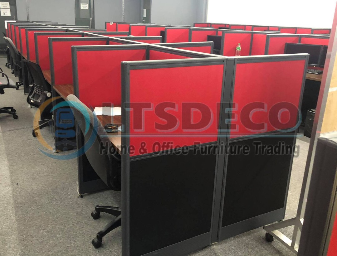 FULL FABRIC CUBICLES OFFICE PARTITION, Furniture & Home Living, Office ...