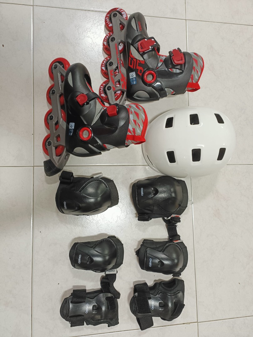 Full rollerblade set with Rollerblades, Helmet, and Knee, Elbow, and ...