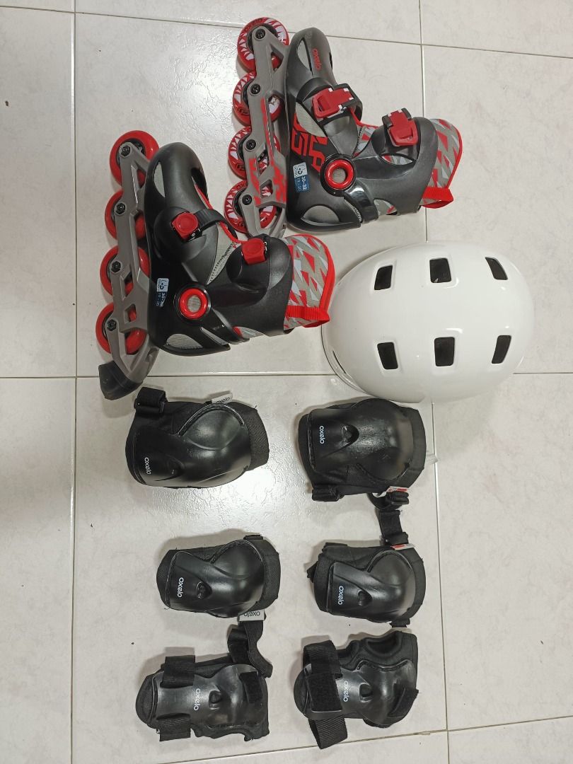 Full rollerblade set with Rollerblades, Helmet, and Knee, Elbow, and ...