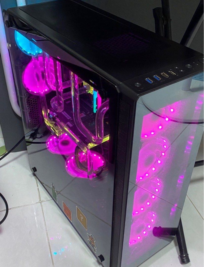 Gaming PC with GPU and CPU watercool loop, Computers & Tech, Desktops ...
