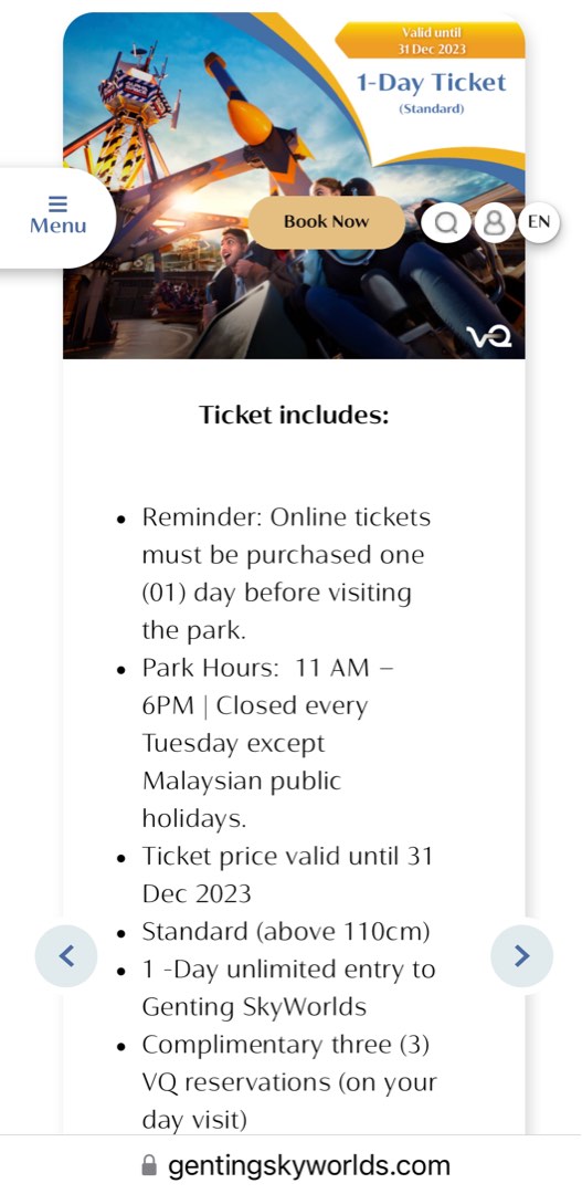 Genting SkyWorlds Park Tickets - 2 Adults, Tickets & Vouchers, Flights ...