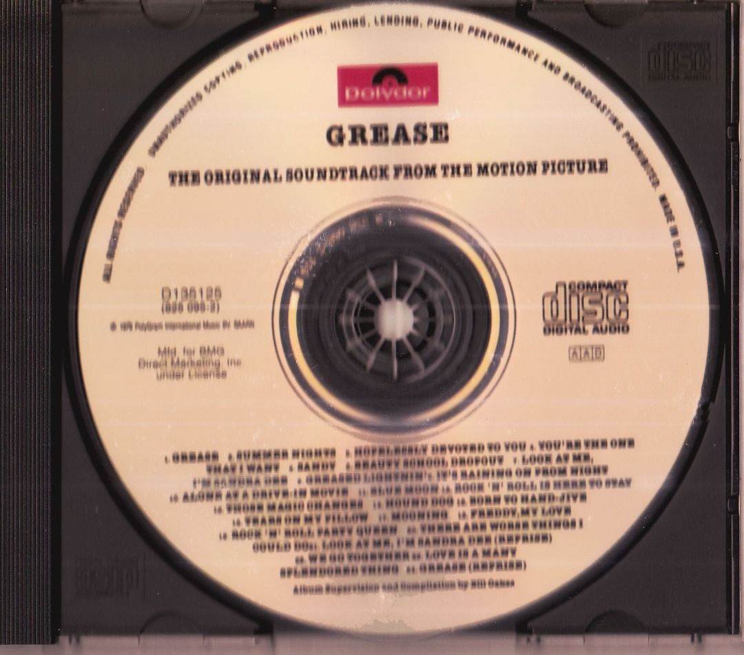 GREASE ~ SOUNDTRACK, Hobbies & Toys, Music & Media, CDs & DVDs on Carousell