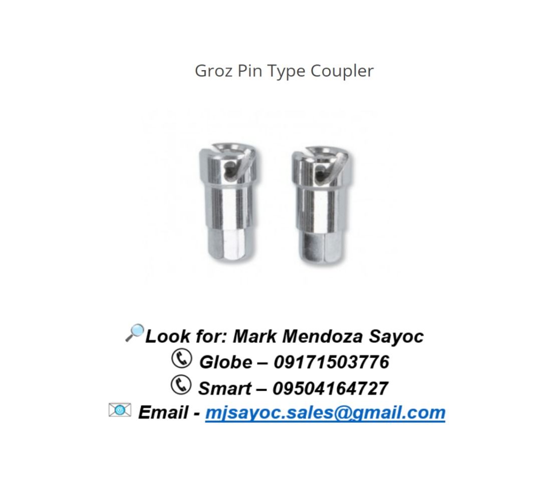 Groz Pin Type Coupler, Commercial & Industrial, Construction Tools ...