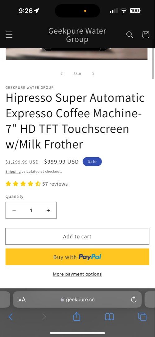 Hipresso Touchscreen Coffee Machine, TV & Home Appliances, Kitchen ...