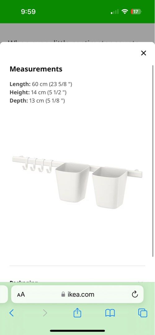 Ikea Sunnersta Rail with hook organizer, Women's Fashion, Jewelry ...