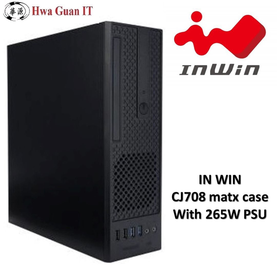 InWin CJ708 Matx / ITX Low Profile Casing with 265W Flex PSU, Computers ...