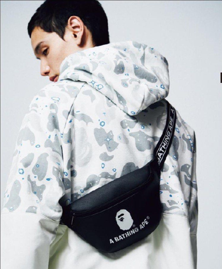 Japan Magazine AAPE A Bathing Ape Waist Bag Crossbody Sling Bag, Men's ...