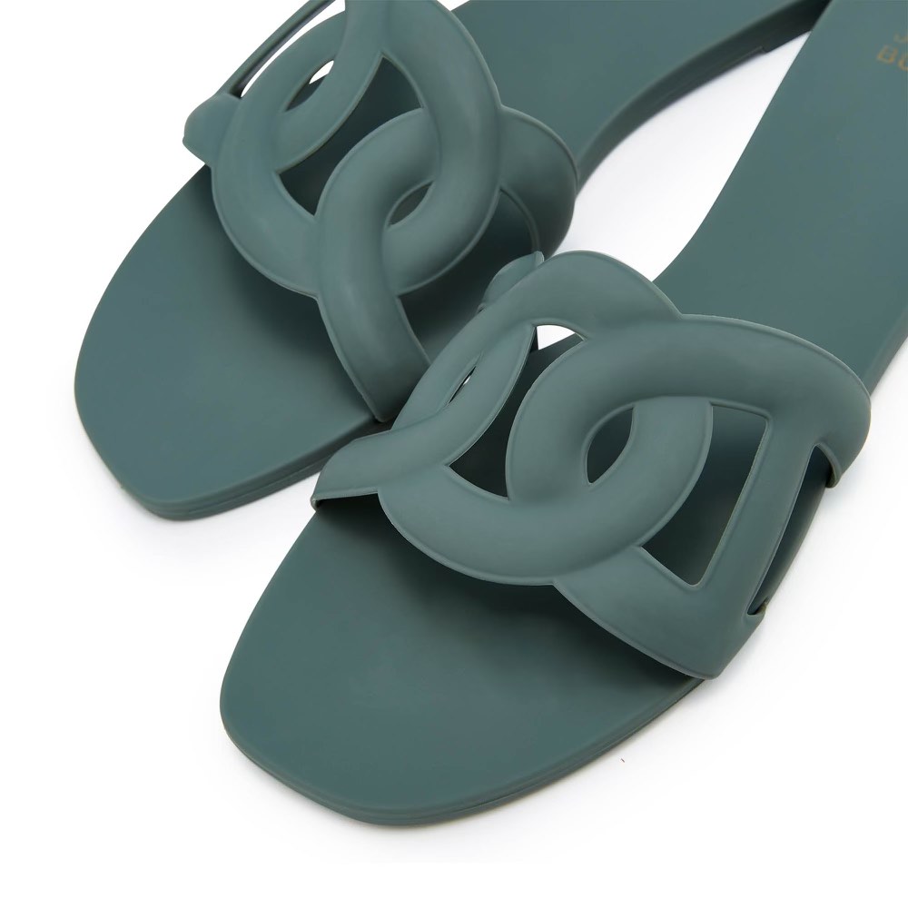 Jelly Bunny Grease Glis Flats Sandals, Women's Fashion, Footwear, Flats ...