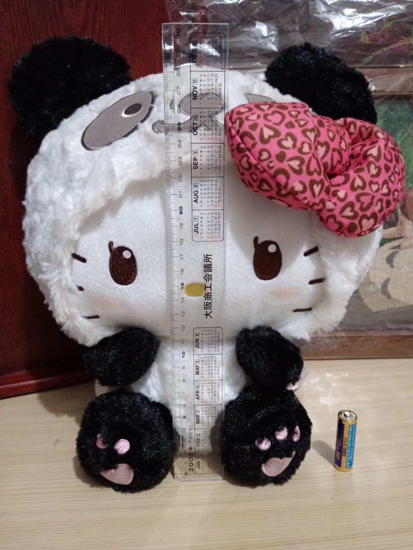 Jumbo Hk panda hello kitty panda Plush stuffed toy Japan collectible ...