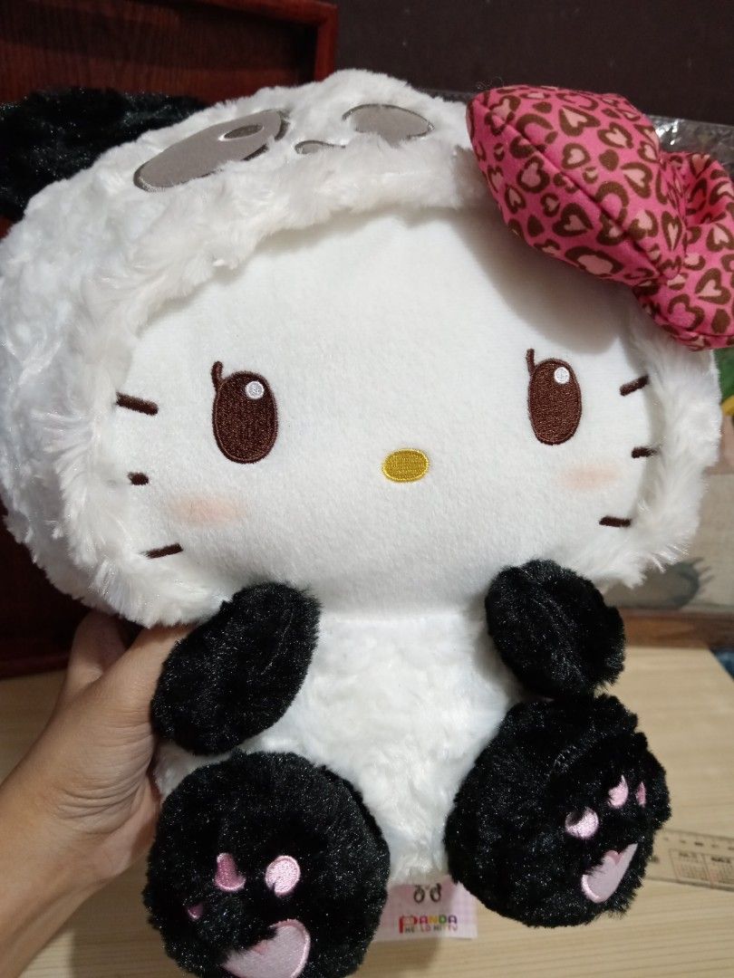 Jumbo Hk panda hello kitty panda Plush stuffed toy Japan collectible Sanrio furyu, Hobbies ...