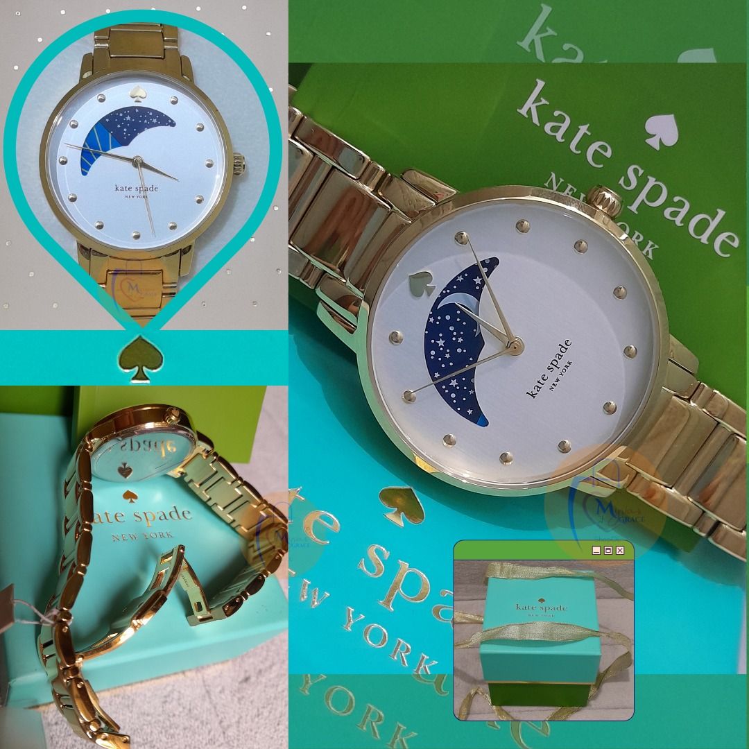Kate Spade Gramercy Ladies Watch KSW1072 - White Dial Gold-tone ...