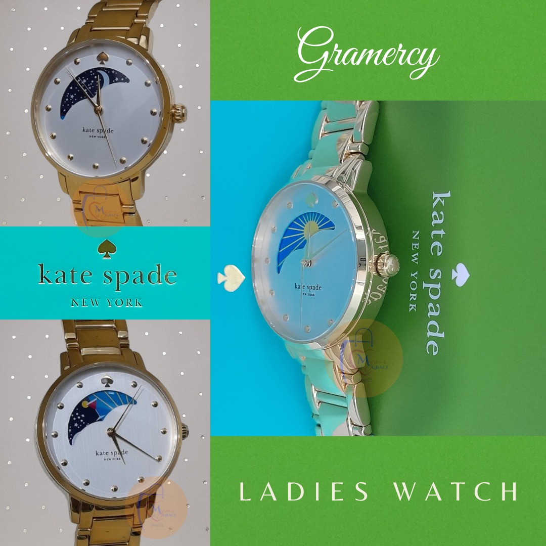 Kate Spade Gramercy Ladies Watch KSW1072 - White Dial Gold-tone ...