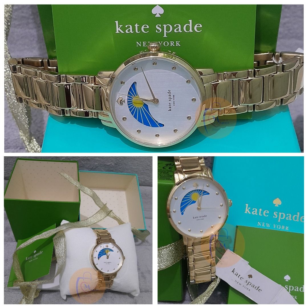 Kate Spade Gramercy Ladies Watch KSW1072 - White Dial Gold-tone ...