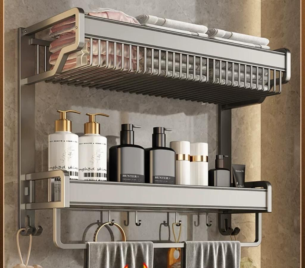 Kitchen Rack Toilet Rack Shampoo Rack (Aluminum grade will not rust ...