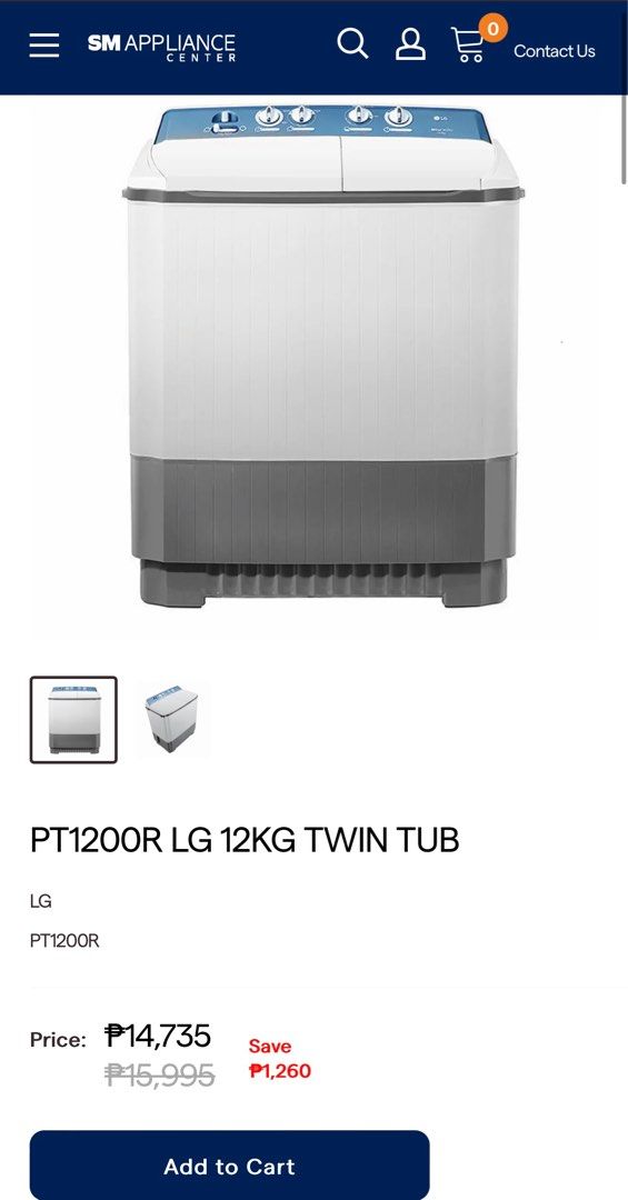 WASHING MACHINE (LG), TV & Home Appliances, Washing Machines and Dryers ...