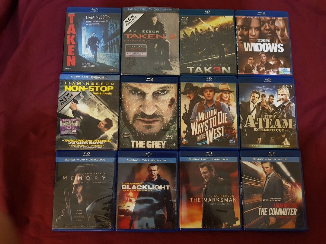 Liam Neeson 12 Movies Action Thrillers Taken Trilogy.. Region A Blu-Ray ...