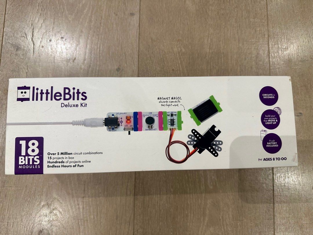 LittleBits Base Kit 10 Modules Learn Circuits In Seconds Build Projects Bits STEM, 興趣及遊戲, 玩具 ...