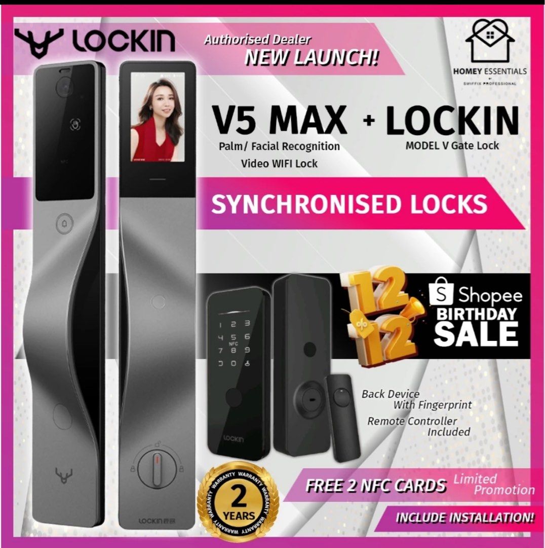 Lockin v5 max and model v bundle syncing lock, Furniture & Home Living ...