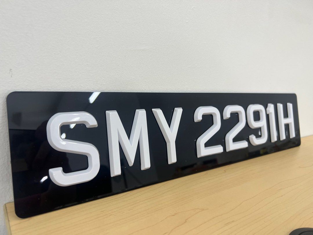 LTA compliant license plate 3D/Number plate/Car plate, Car Accessories ...