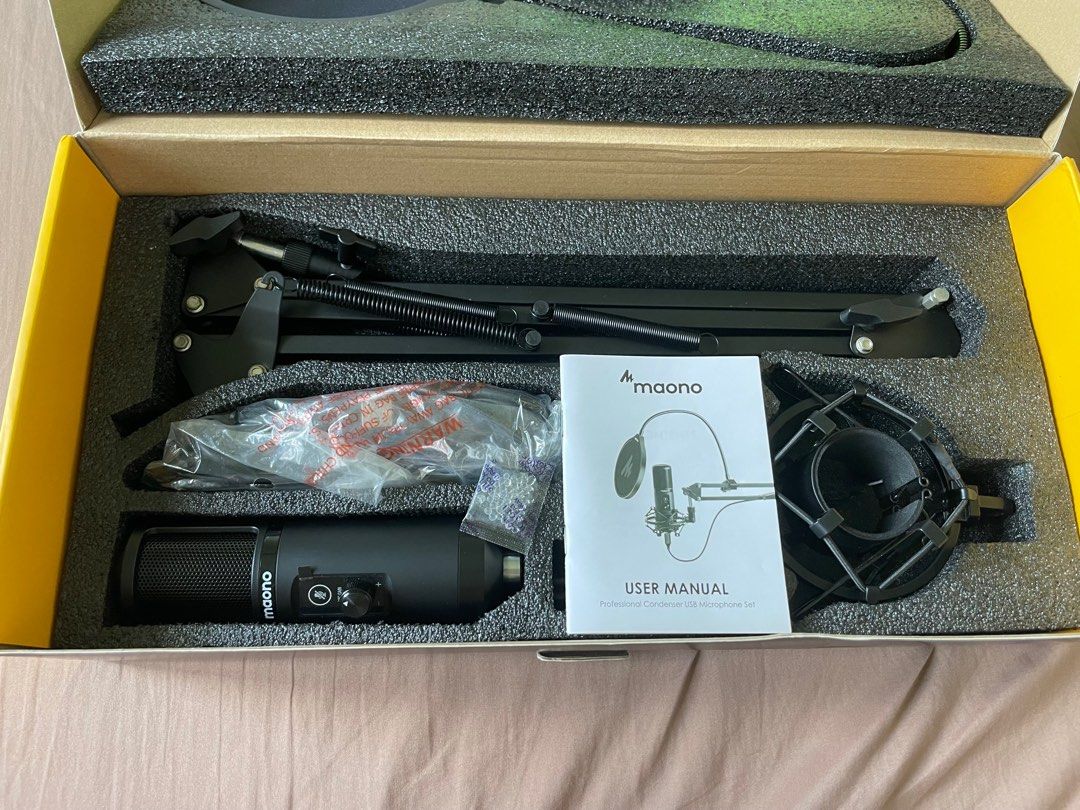 Maono AU-PM421 Professional Condenser USB Microphone Set, Audio ...