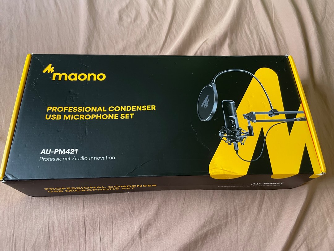 Maono AU-PM421 Professional Condenser USB Microphone Set, Audio, Microphones on Carousell