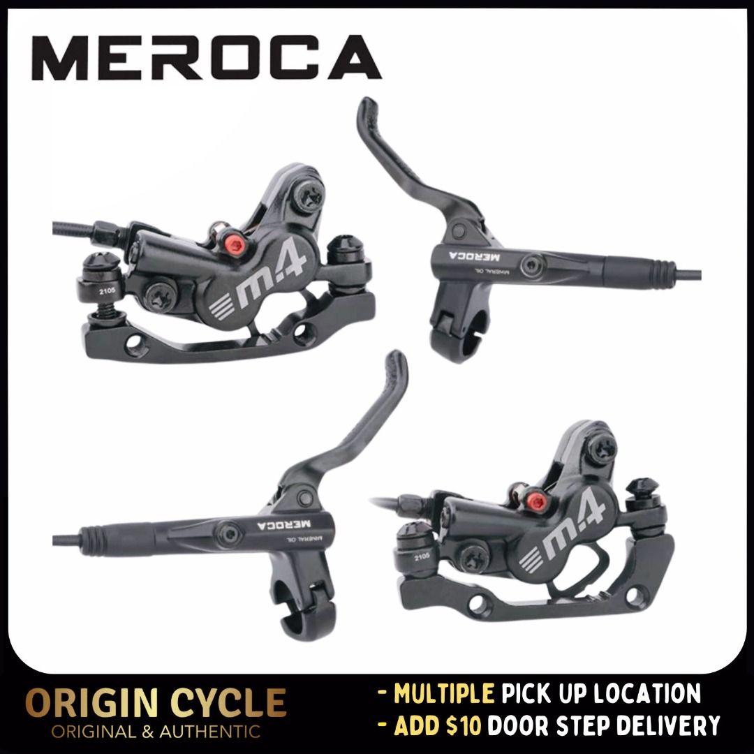 MEROCA M4 4 Piston Hydraulic Brake Set, Sports Equipment, Bicycles ...