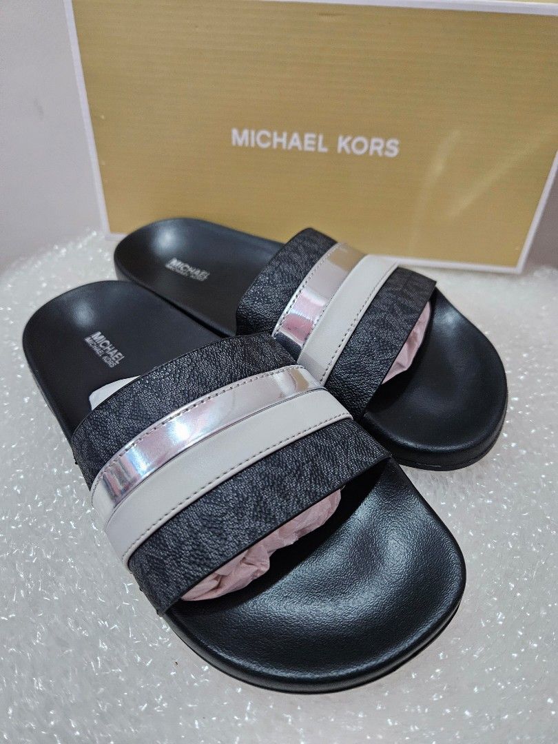 Michael kors slides, Women's Fashion, Footwear, Flats & Sandals on ...