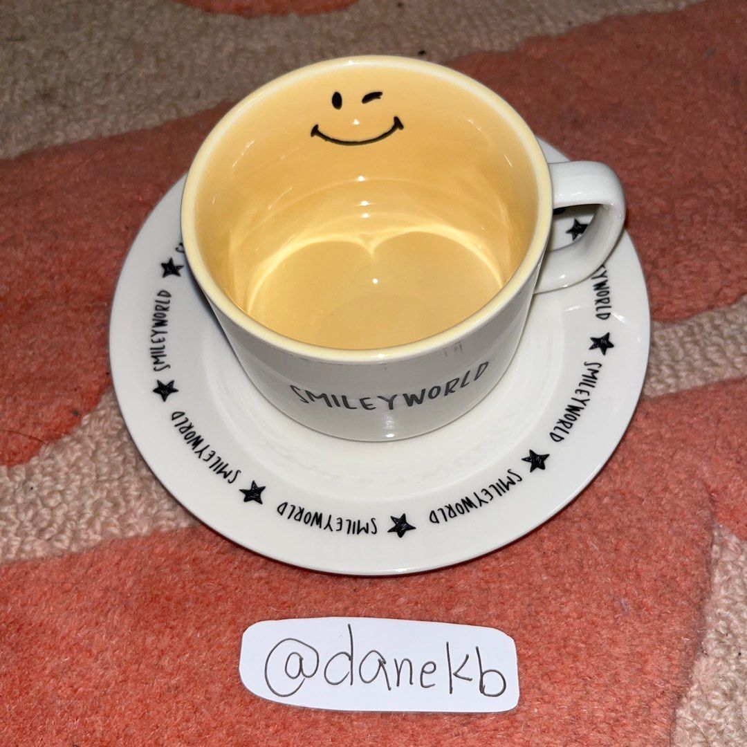 Miniso Smiley World Ceramic Mug, Furniture & Home Living, Kitchenware ...