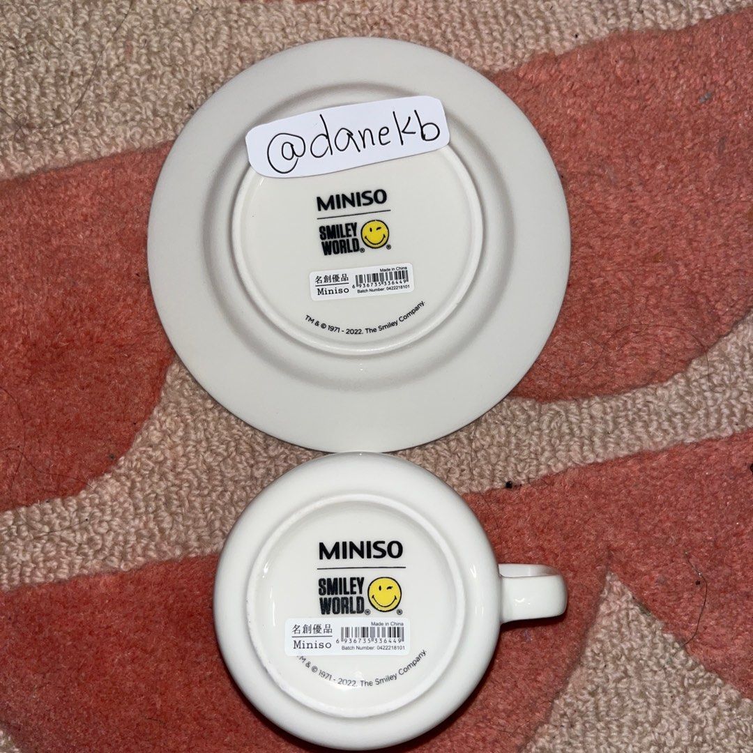 Miniso Smiley World Ceramic Mug, Furniture & Home Living, Kitchenware ...