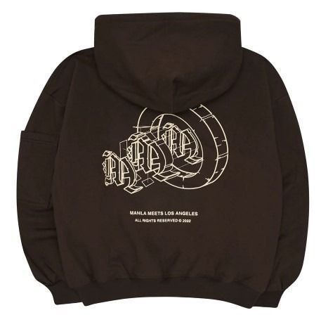 MN+LA "M'$ ARTIFACT" Oversized Hoodie in Wood, Men's Fashion, Tops & Sets, Hoodies on Carousell