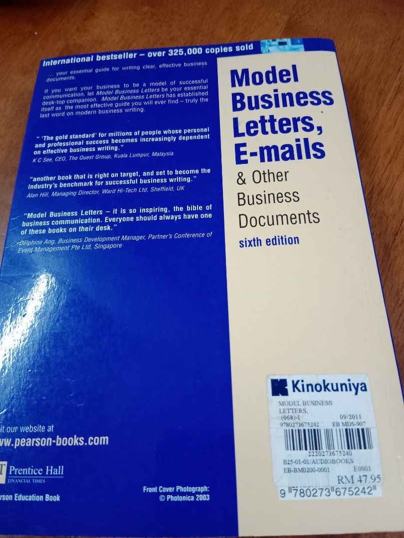 Model Business Letters,E Mails., Hobbies & Toys, Books & Magazines ...