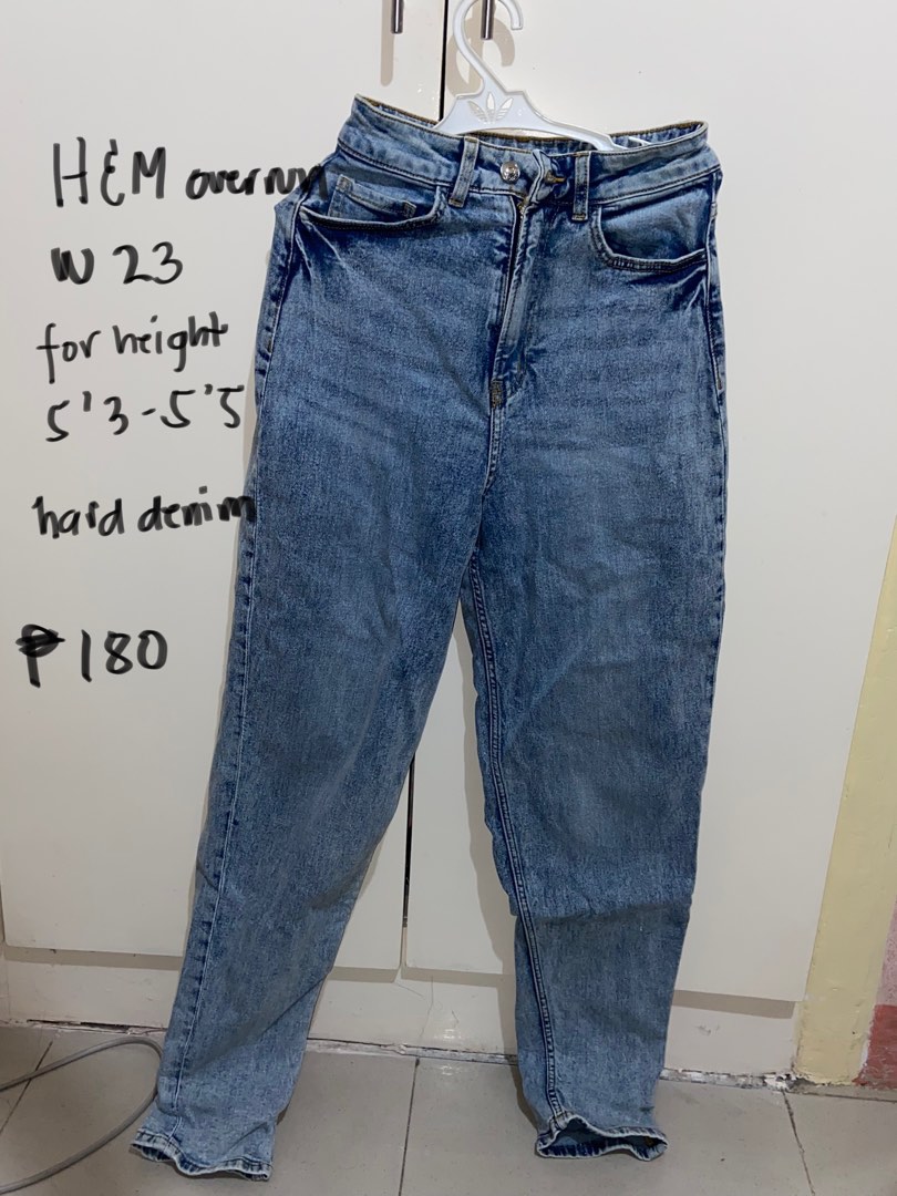 Mom Jeans Hard Denim, Women's Fashion, Bottoms, Jeans on Carousell