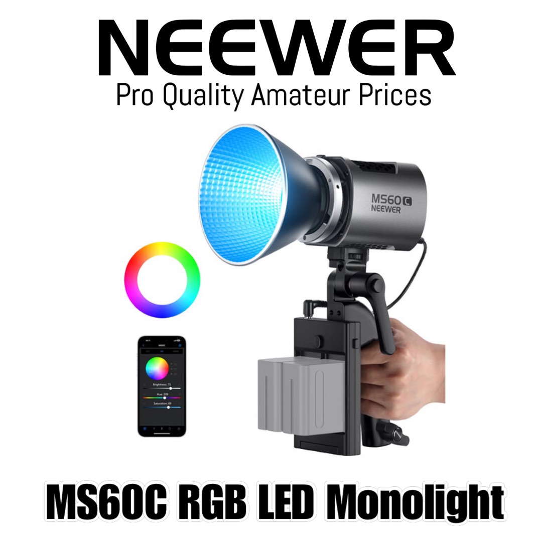 Neewer MS60C RGB LED Monolight, Photography, Photography Accessories ...