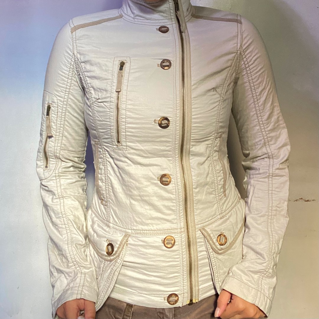 next 2000s y2k zip up coat jacket, Women's Fashion, Coats, Jackets and ...