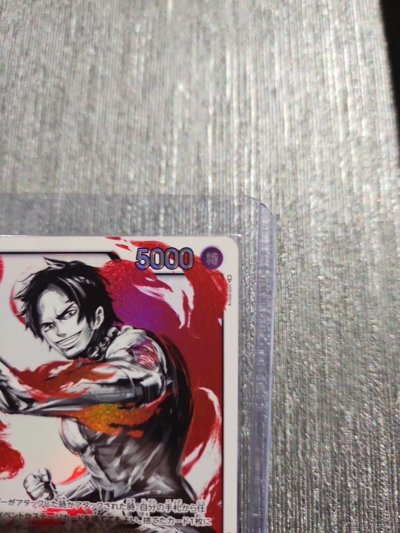 One Piece TCG JP OP03 Ace Leader Alternate Art Card, Hobbies & Toys ...
