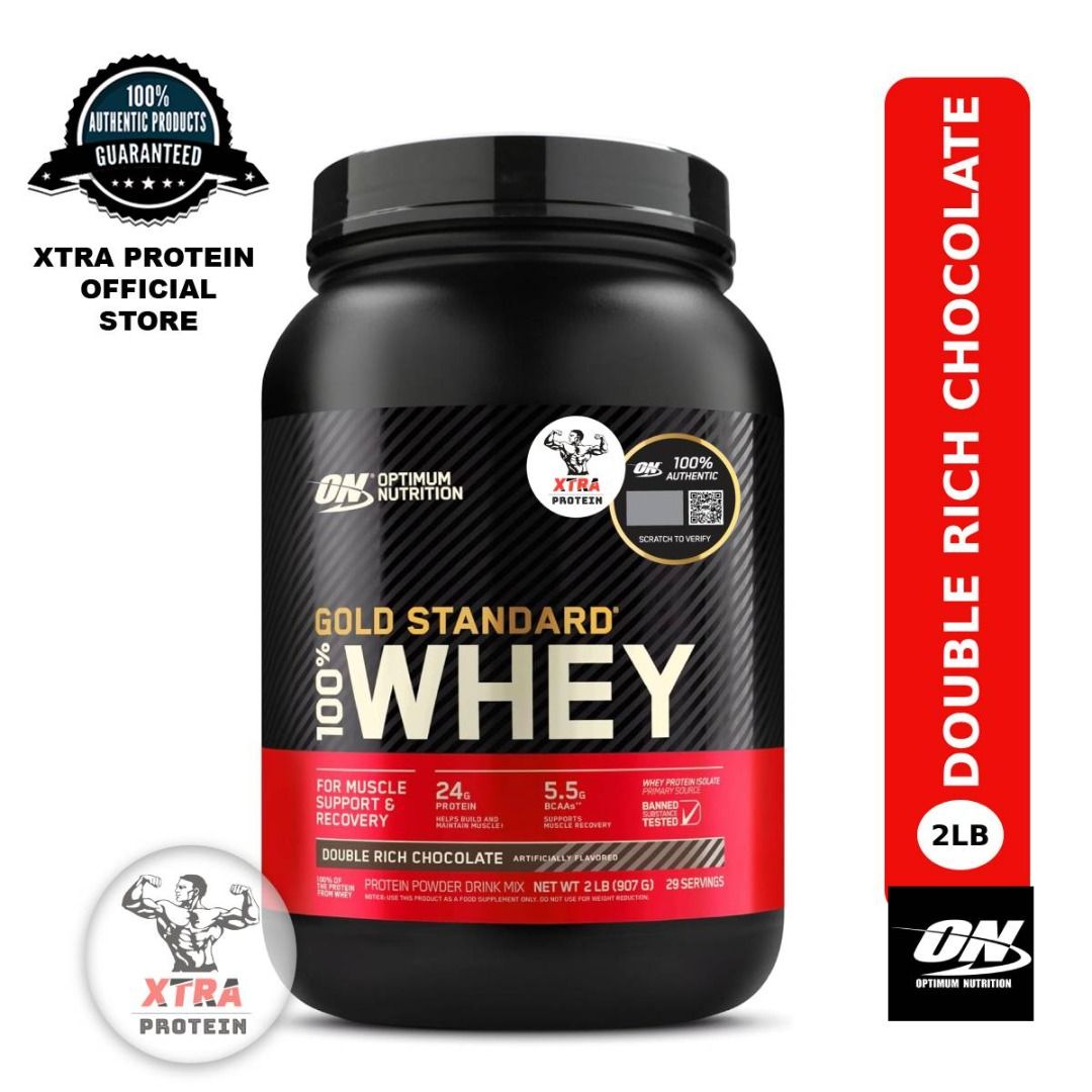 Optimum Nutrition 100% Gold Standard Whey Protein (2lb) 29 Servings ...